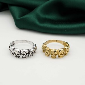 Skull Ring, Horror Ring, Skeleton Ring, Skull Head Ring, Halloween Gift ...