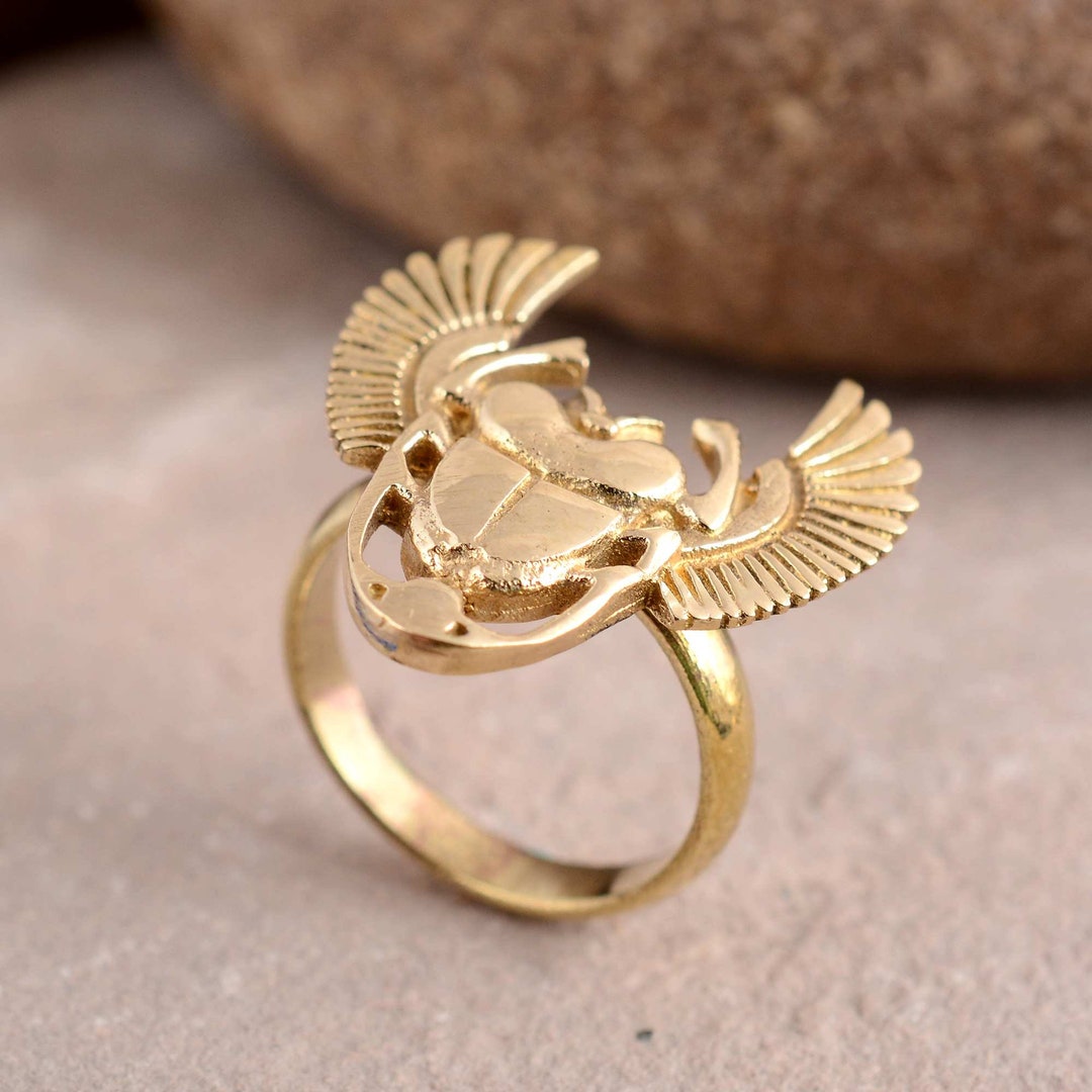 Ancient Ring Gold Scarab Ring beetle Ring ancient Egypt - Etsy