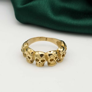Skull Ring, Horror Ring, Skeleton Ring, Skull Head Ring, Halloween Gift ...