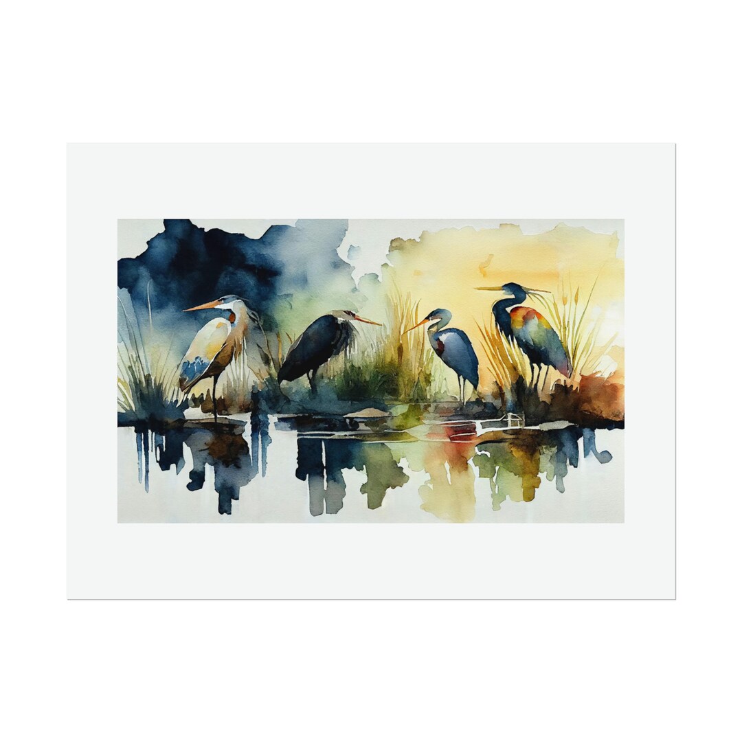 Water Birds #4 Watercolor Print - Etsy