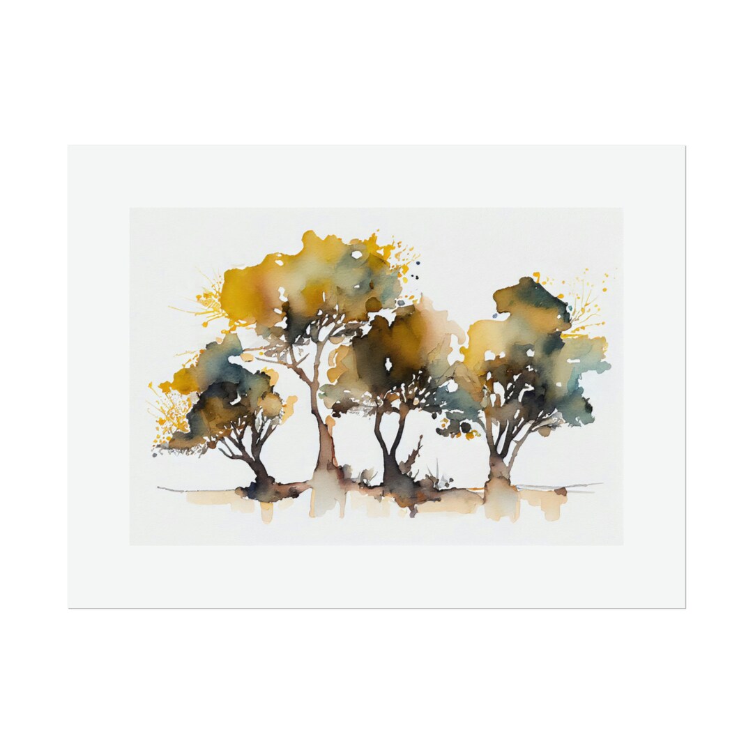 Oak Grove #3 Watercolor Painting - Etsy