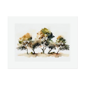 Oak Grove #1 Watercolor Painting - Etsy