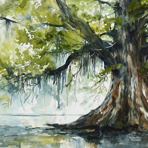 Bald Cypress Tree #1 Watercolor Print - Etsy