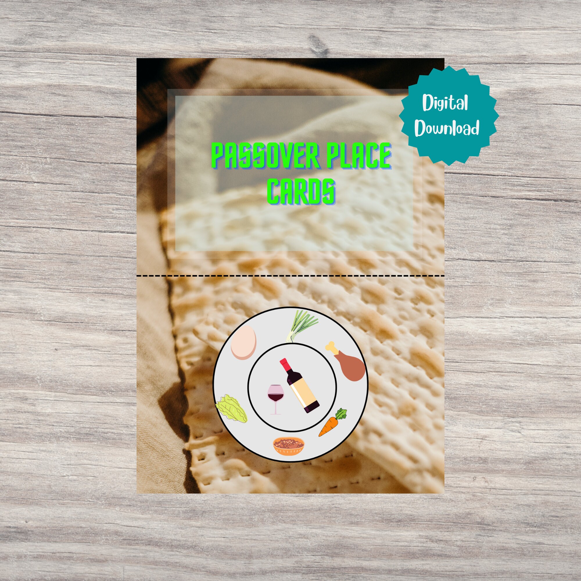 Passover Place Cards, Passover Table Decor, Canva Editable, Instant ...