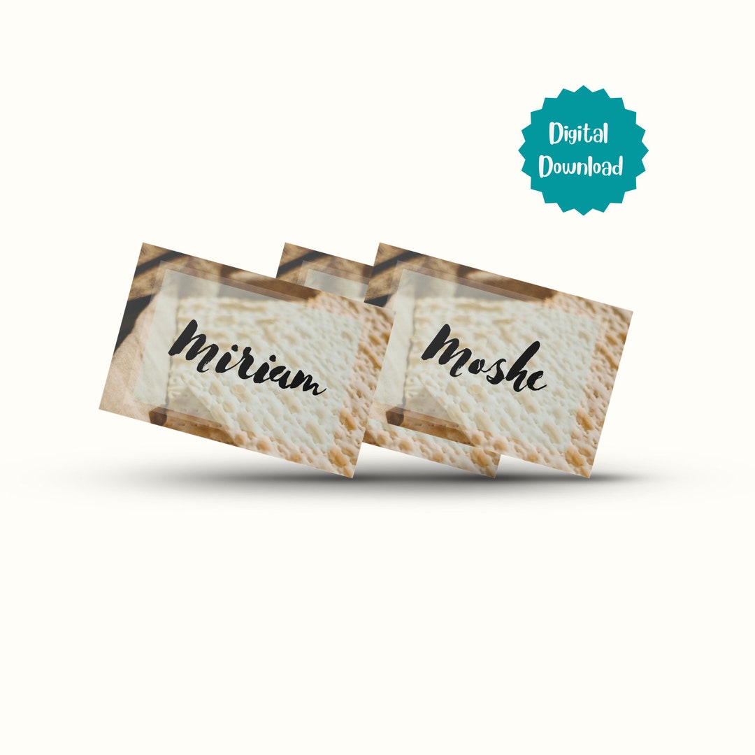 Passover Place Cards, Passover Table Decor, Canva Editable, Instant ...