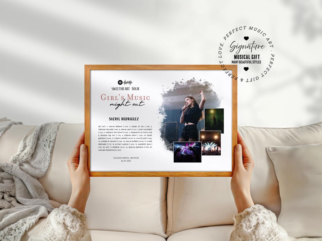 Custom Music Photo Collage, Concert and Gig Memory Keepsake ...