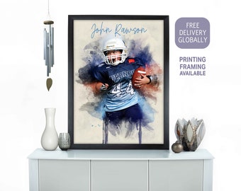 Custom Kid Watercolor Portrait From Photo Family Gift Ideas - Etsy