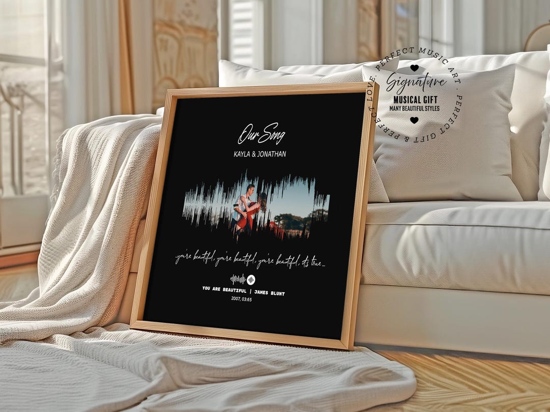 Personalized Soundwave Wall Art Gift to Boyfriend, Song Lyric Gift to ...