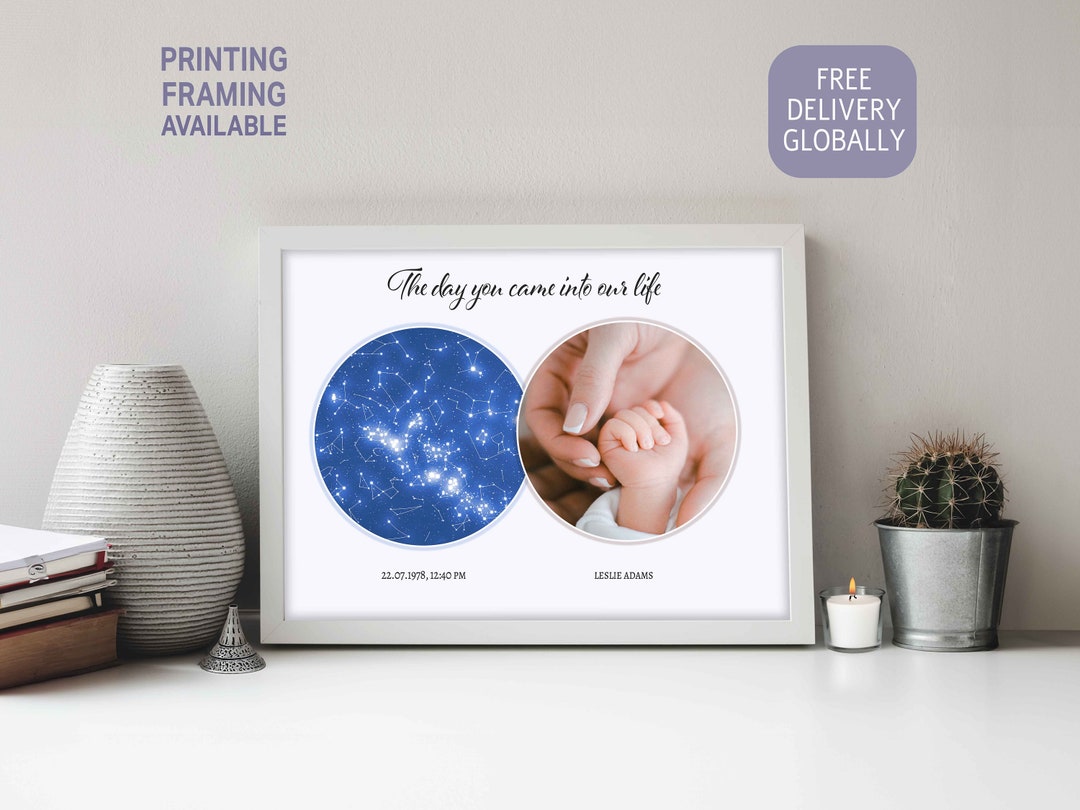 Baby Birth Star Map and Location Map Collage Baby Birth Gift - Etsy ...