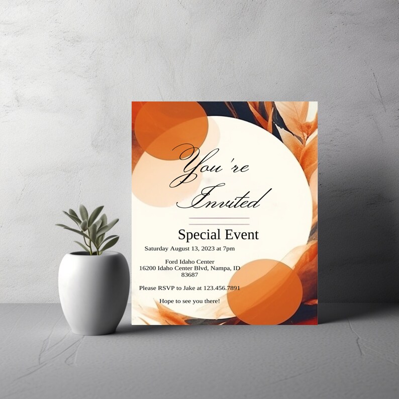 Modern Invitation Special Event Invitation Simple You're - Etsy