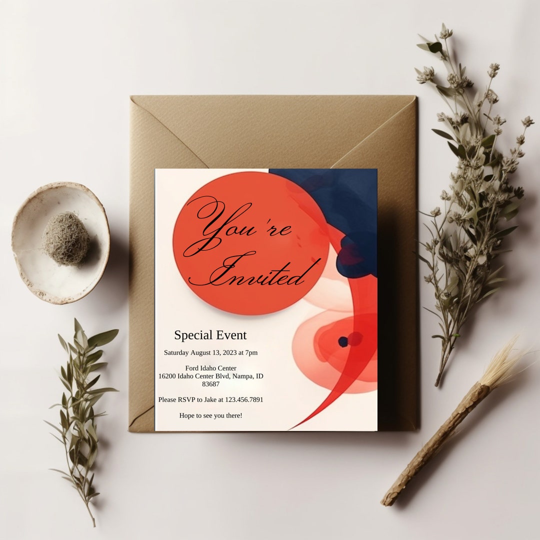 Modern Invitation Special Event Invitation Simple You're - Etsy