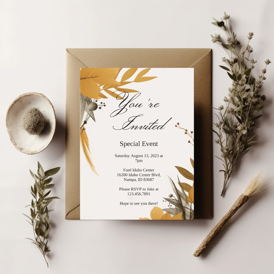 Special Event Invitation Modern Invitation Simple You're - Etsy