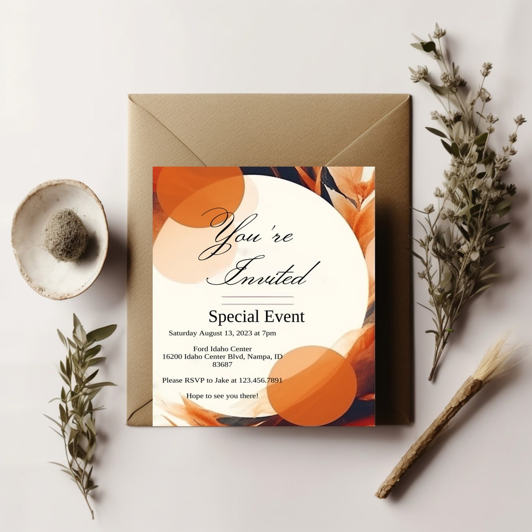 Modern Invitation, Special Event Invitation, Simple You're Invited ...