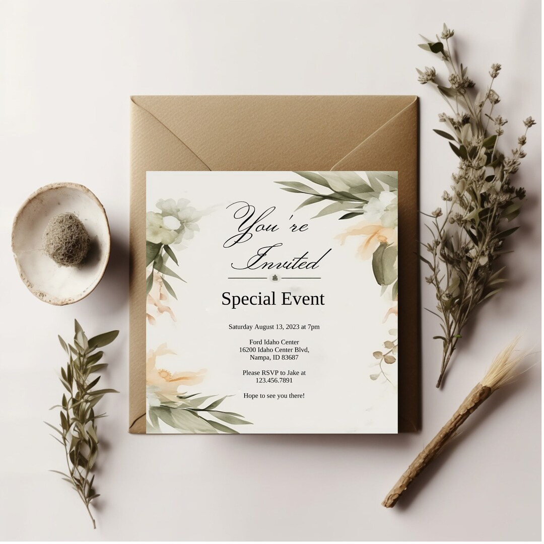 Modern Invitation, Special Event Invitation, Simple You're Invited ...