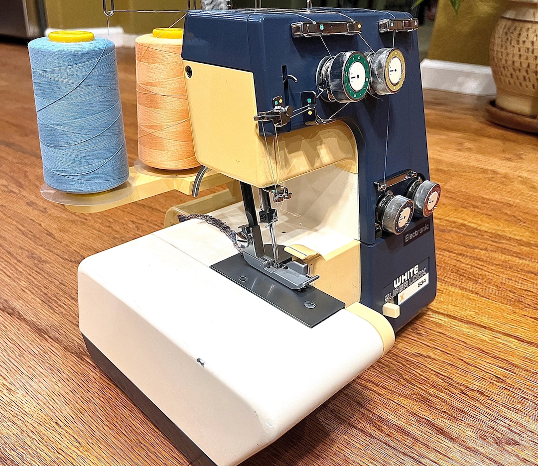White Super Lock 534 Serger Sewing Machine W/ Foot Pedal - Etsy