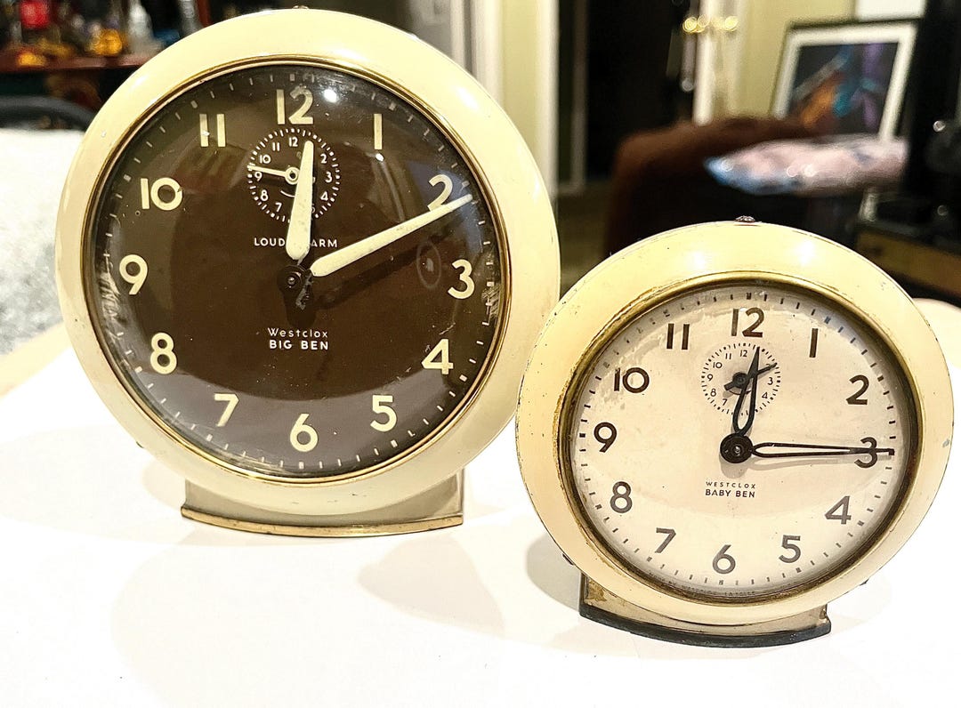Vintage Wesclock Big Ben and Little Ben Chime Alarm Clock Lot - Etsy