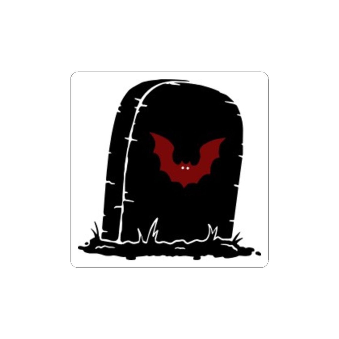 Bat Coffin Cut Sticker Small Grave Stone Sticker Edgy Gothic Sticker ...