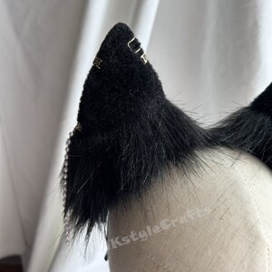 Pandora Cat Ears and Tail, Black Cat Ears Headband With Star Moon ...