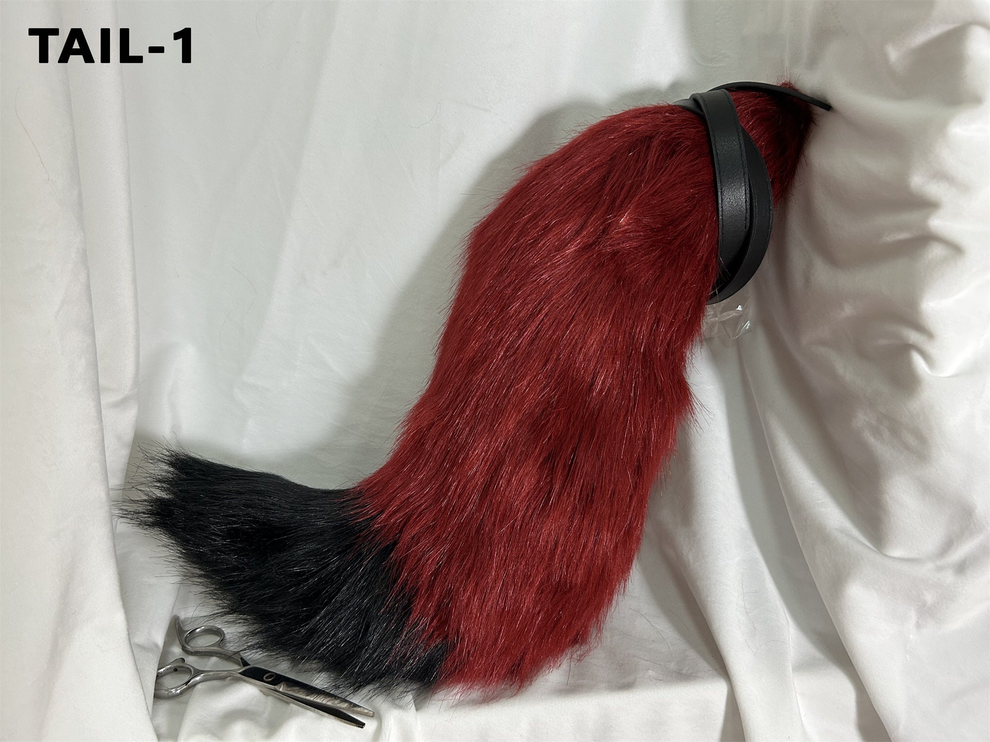 Handmade Goth Devil Wolf Ears Tail Furry Faux Fur Black Red Etsy