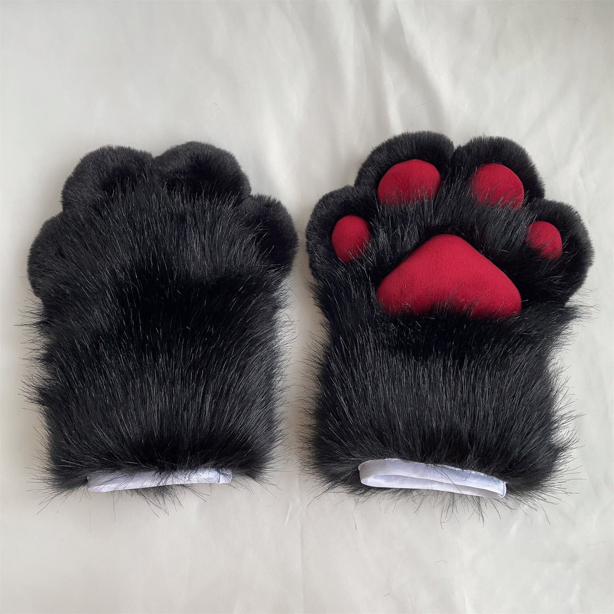 Handmade Goth Devil Wolf Ears Tail Furry Faux Fur Black Red Etsy