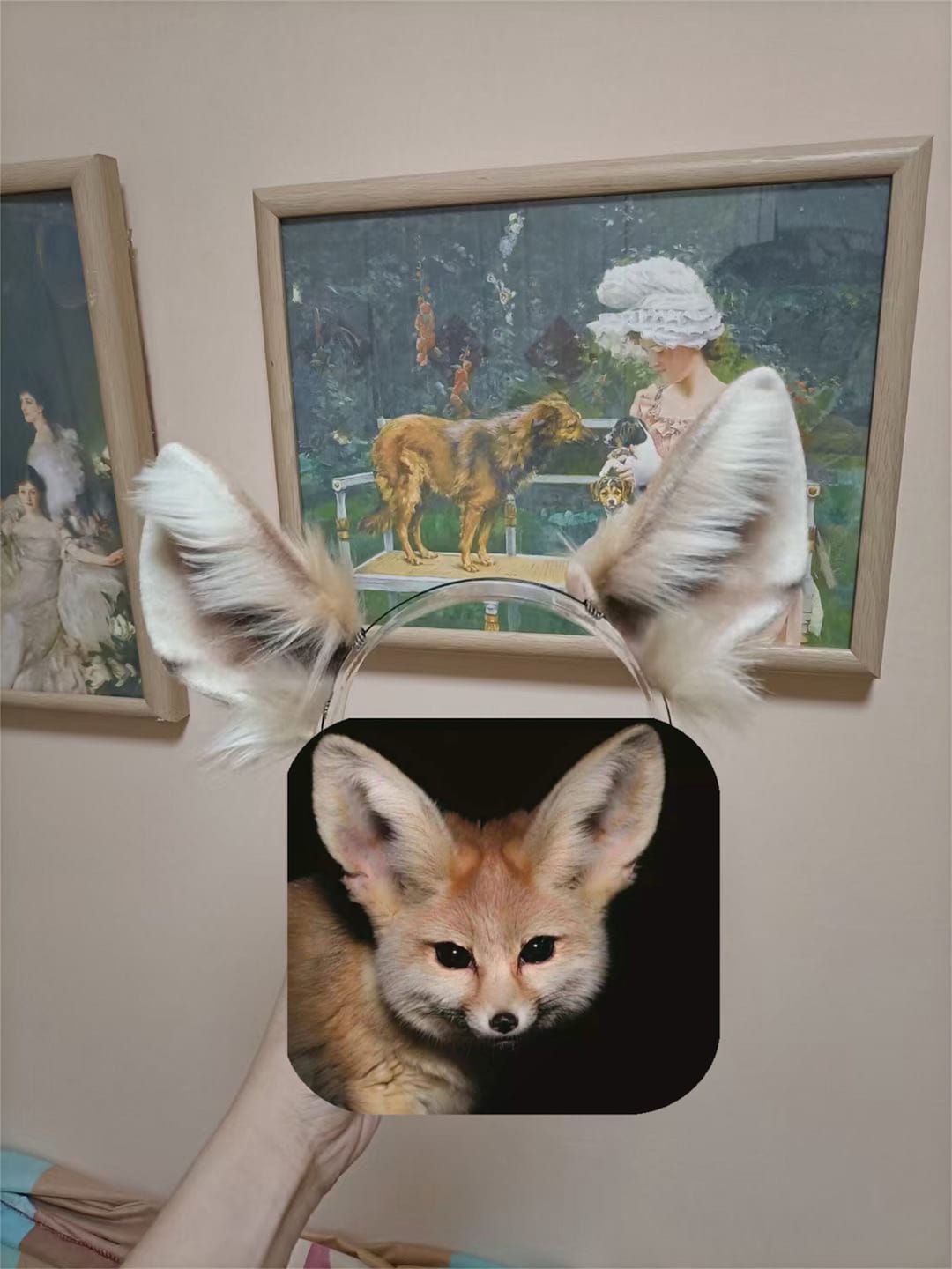 Handmade Fennec Fox Ears Hairband, Furry Faux Fur Fannek Vulpes Zerda ...