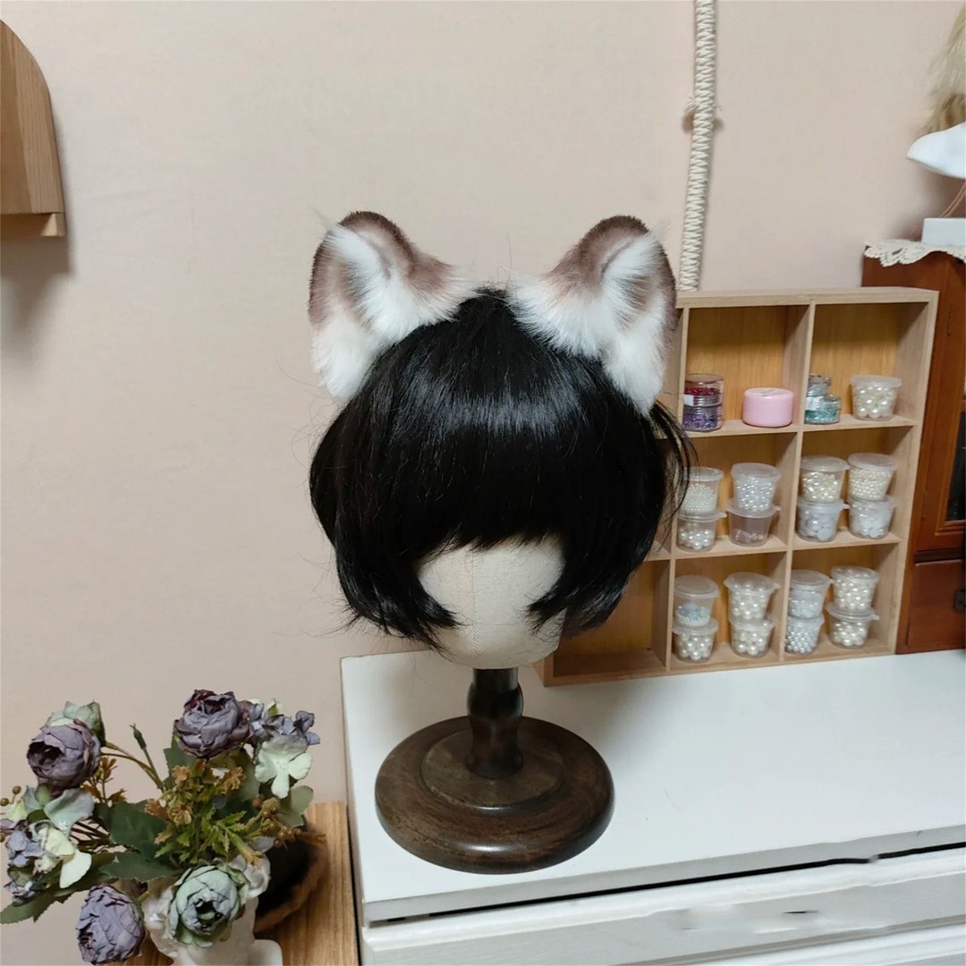 Handmade Snow Leopard Panther Ears Tail Set Furry Fursuit Faux Fur Wild ...