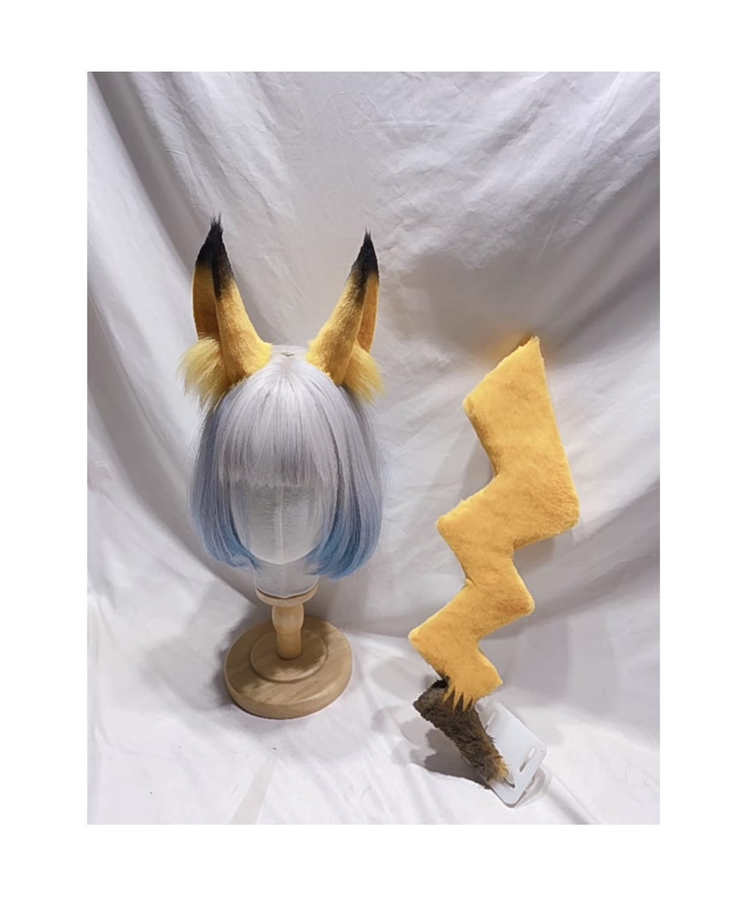 Cosplay Pikachu Ears Tail, Yellow Pikachu Ears Headband, Yellow Pikachu ...
