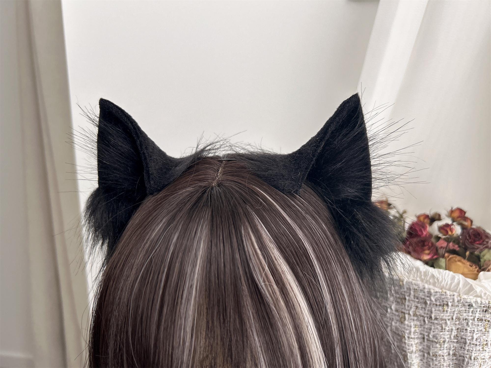 Goth Black Cat Ears Headband - Etsy