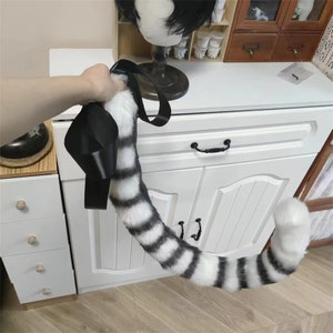 Handmade White Tiger Ears Tail Furry Faux Fur Cosplay Tiger Ears ...