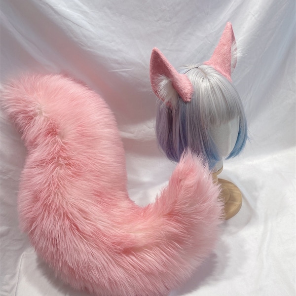 Pink Fox Tail - Etsy