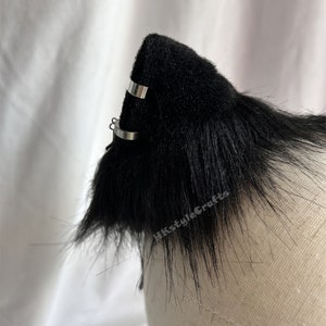 Goth Black Cat Ears Headband - Etsy