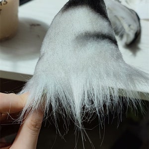 Handmade Striped White Tiger Ears Hairclips - Etsy