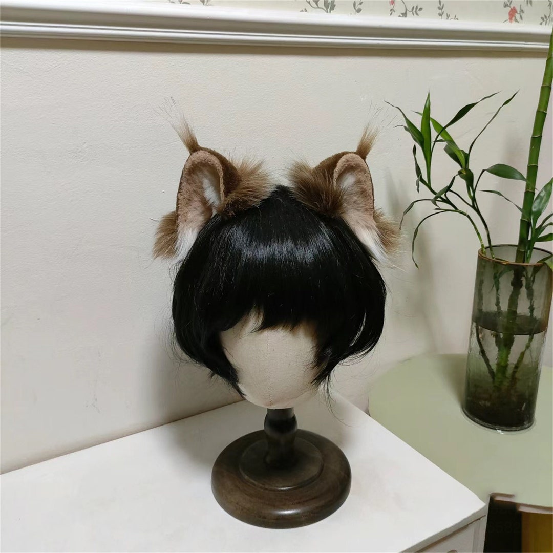 Handmade Squirrels Ears Tail Set, Cute Brown Striped Squirrel Tail ...