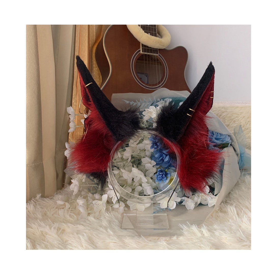 Handmade Anubis Jackal Wolf Ears Headband, Furry Wild Animal Dieb Ears ...