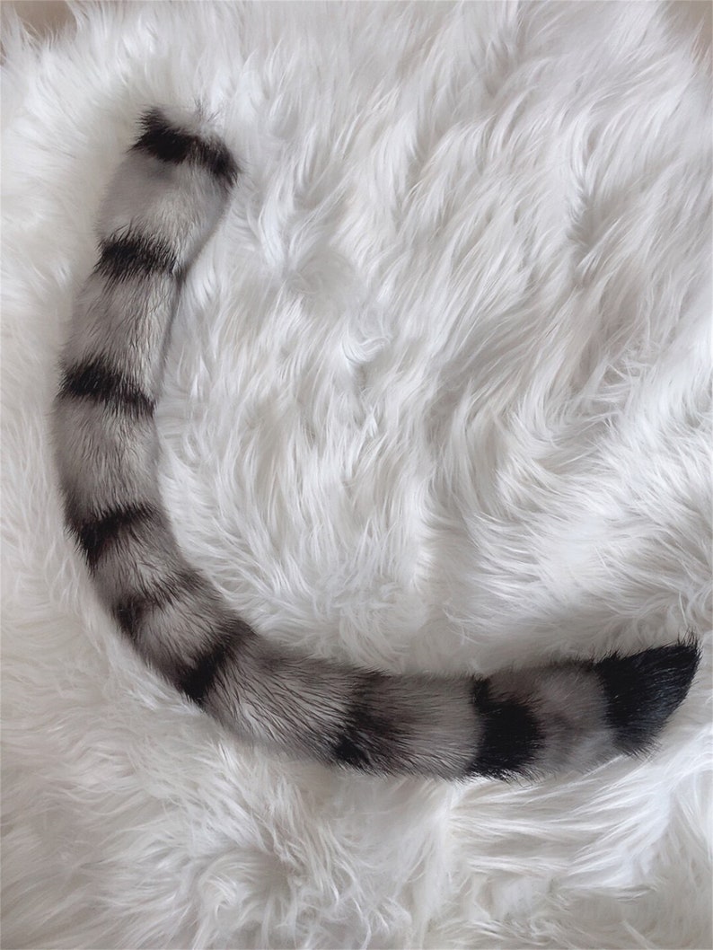Handmade Cat Tails Furry Faux Fur Cute American Shorthair Tabby Cat ...