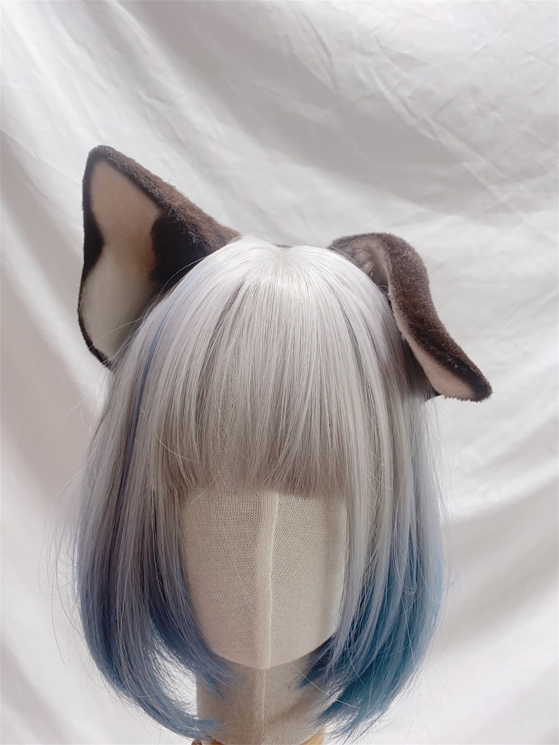 Handmade Dog Puppy Ears Tail Set Furry Faux Fur Airplane Dog Ears ...
