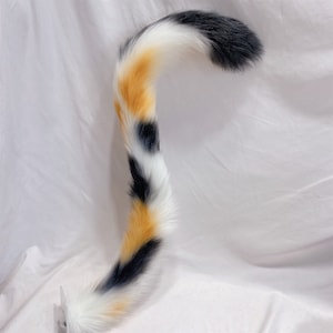 Handmade Calico Cat Kitten Ears Tail Faux Fur Furry Fursuit Cute Cat ...