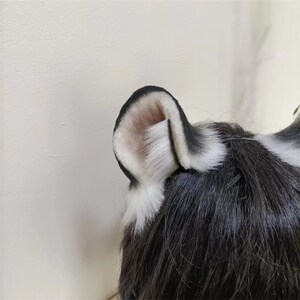 Handmade White Tiger Ears Tail Furry Faux Fur Cosplay Tiger Ears ...