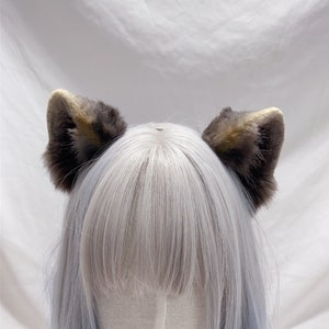 Handmade Raccoon Ears Hairband Cute Brown Black Bear Raccoon Ears Furry ...