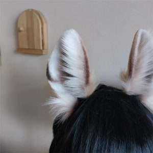 Handmade Fennec Fox Ears Hairband, Furry Faux Fur Fannek Vulpes Zerda ...