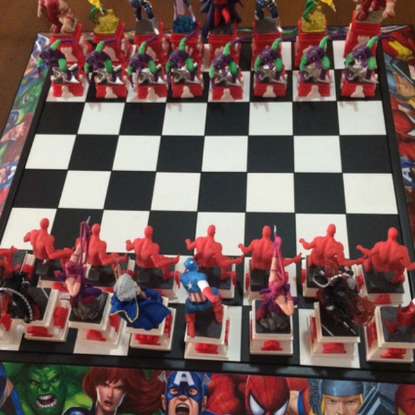 Avengers Chess Board - Etsy