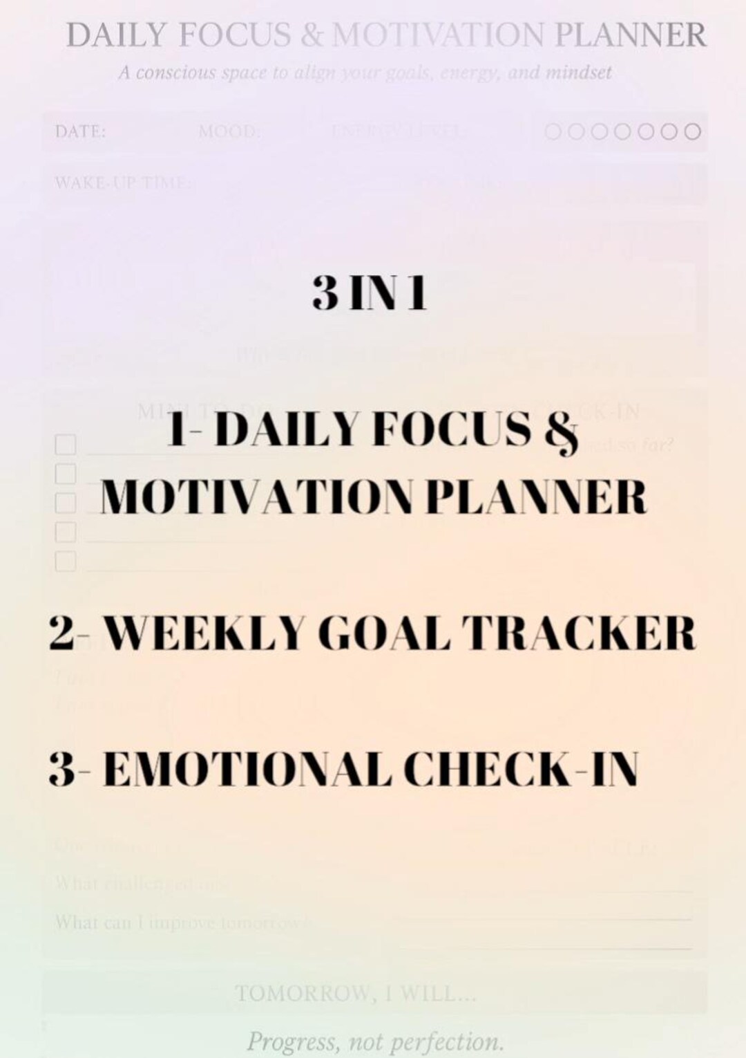 Printable Mental Wellness Planner Bundle – Daily Focus Sheet, Weekly ...