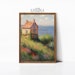 House on the Hill Impressionist Painting Claude Monet Style Pastoral ...