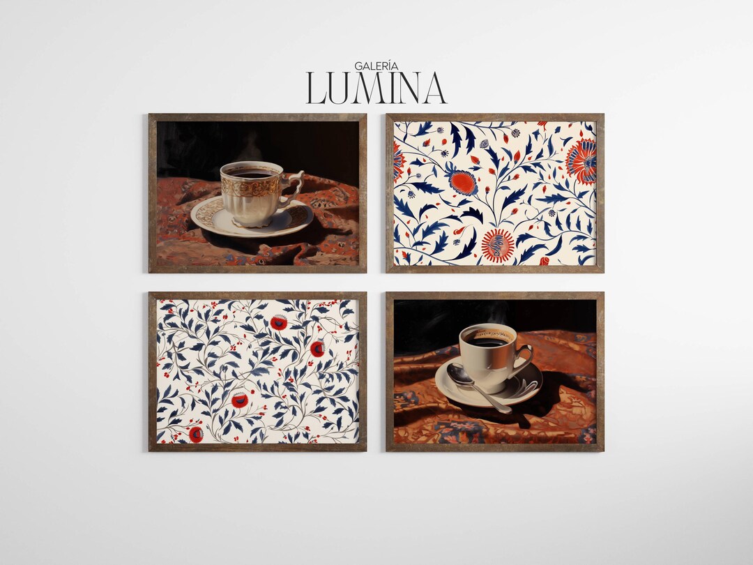 Traditional Turkish Coffee Painting Set of 4 Prints (digital Printable ...