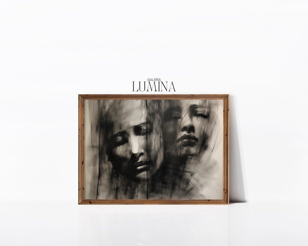 Expressionism Portraits Charcoal Drawing Abstract Female Figurative ...