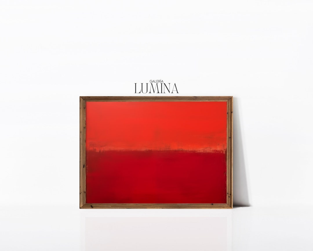 Red on Red Color Block Painting Modern Abstract Fine Art Minimalist ...