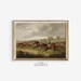 Antique Fox Hunt Equestrian Painting Victorian Hunting Landscape ...