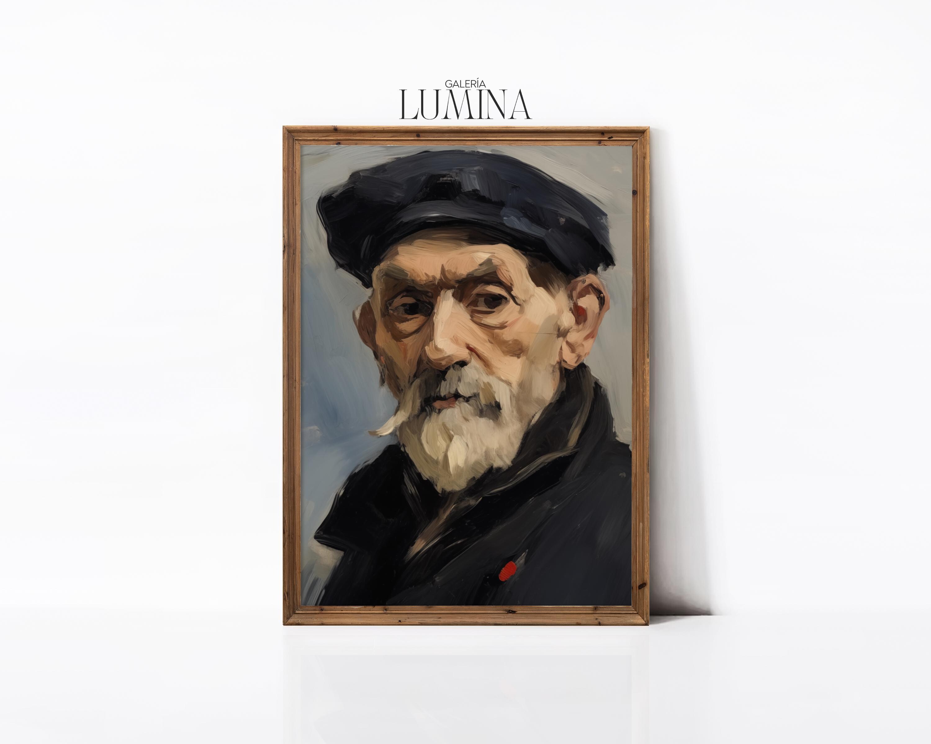 Ship Captain Portrait Oil Painting Vintage Nautical Maritime Wall Art ...