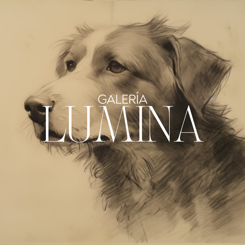 Vintage Old Dog Pencil Drawing Antique Dog Sketch Art Print Animal ...