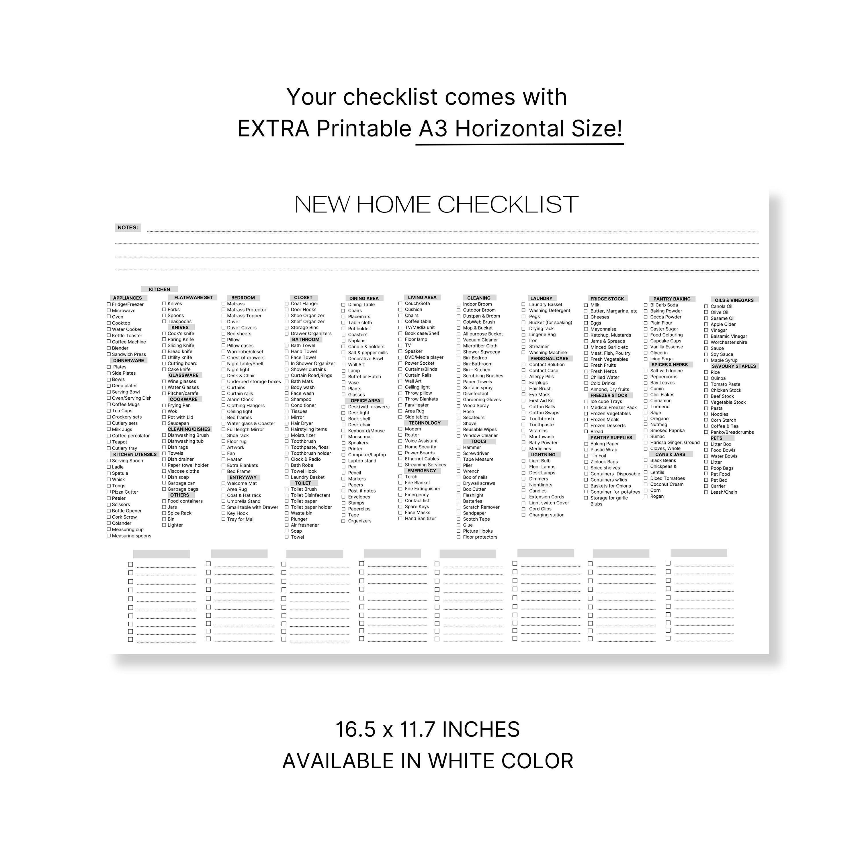 Ultimate New Home Essentials Checklist: Furnish Your New House - Etsy